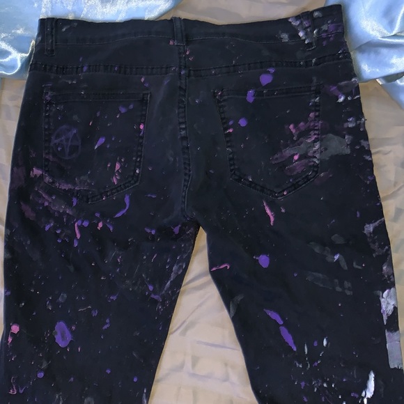 Jeans | Custom Painted Splatterhandprint Jeans | Poshmark